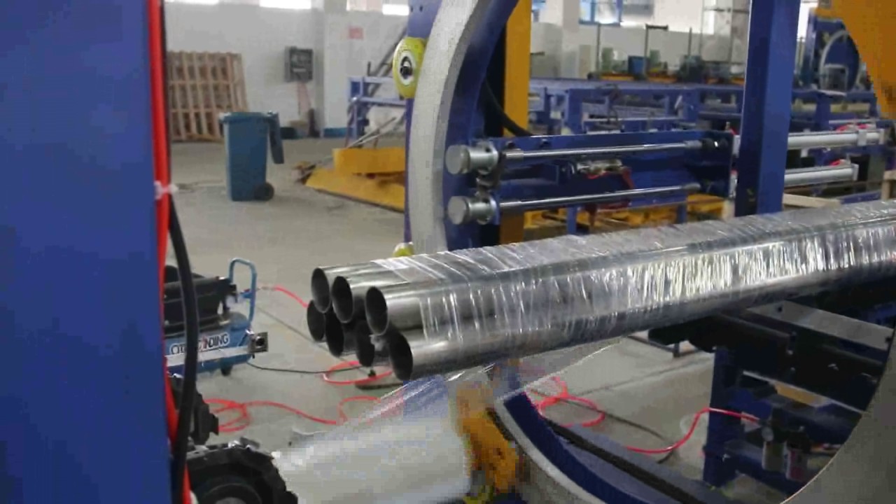 Stretch Wrapper for Steel Tube in Horizontal Orbit - CUSTOMIZED ...