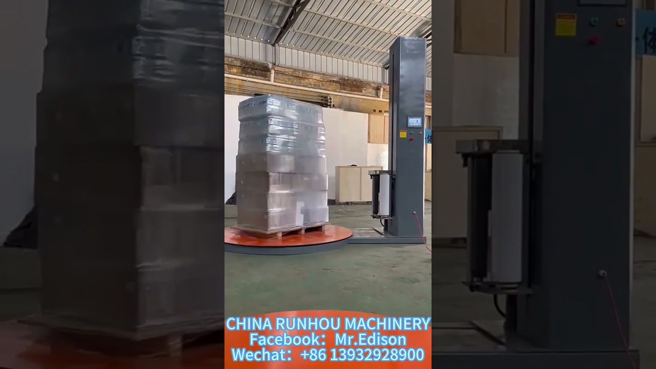 Pallet Wrapping Machine with Scale: Efficient Skid/Pallet Stretch Film ...